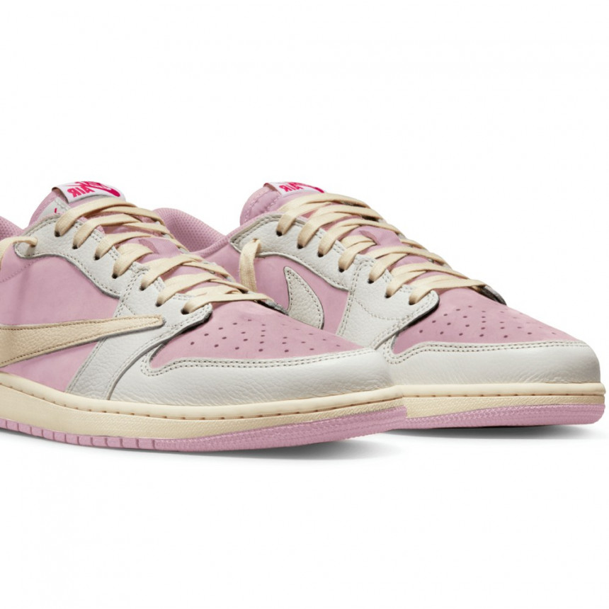 Кроссовки Travis Scott x Air Jordan 1 OG Sail Shy Pink купить в Москве